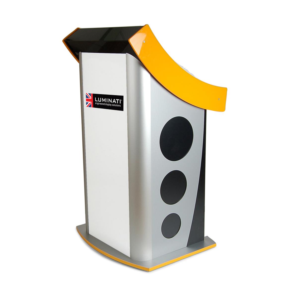 White Lectern | Luminati Display Solutions