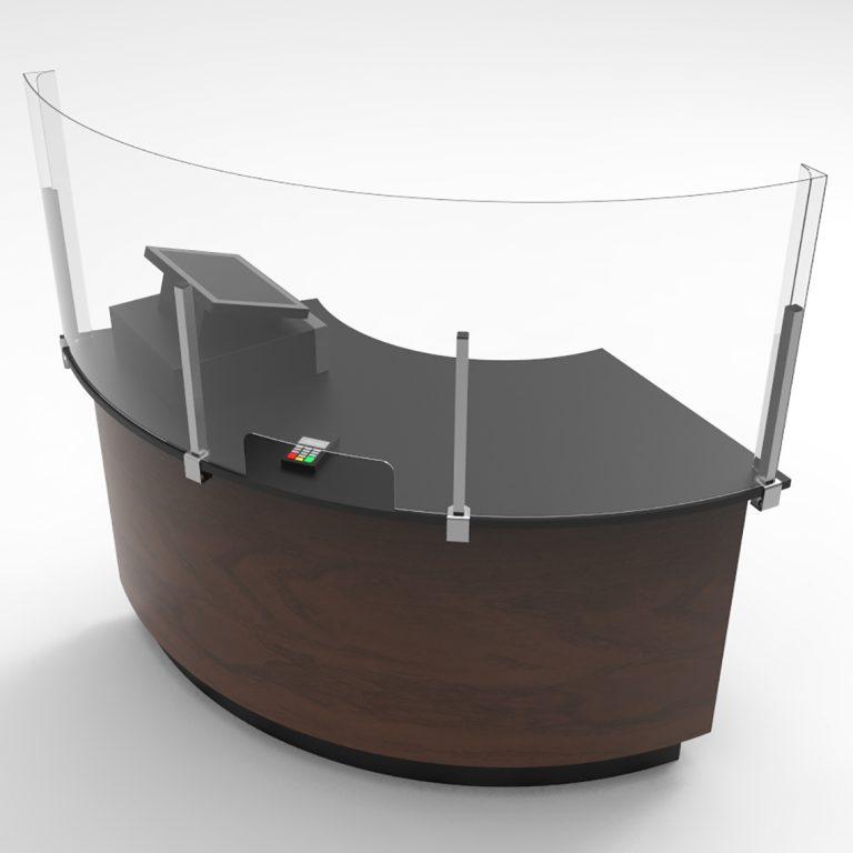 Made to Measure Curved Sneeze Guard | Protective Sneeze Screen