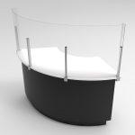 Made to Measure Curved Sneeze Guard | Protective Sneeze Screen