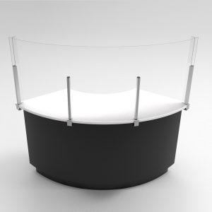 Made to Measure Curved Sneeze Guard | Protective Sneeze Screen