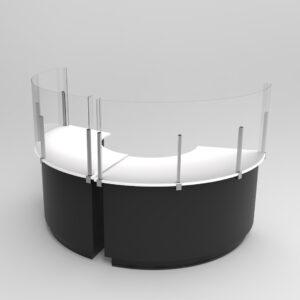 Made to Measure Curved Sneeze Guard | Protective Sneeze Screen