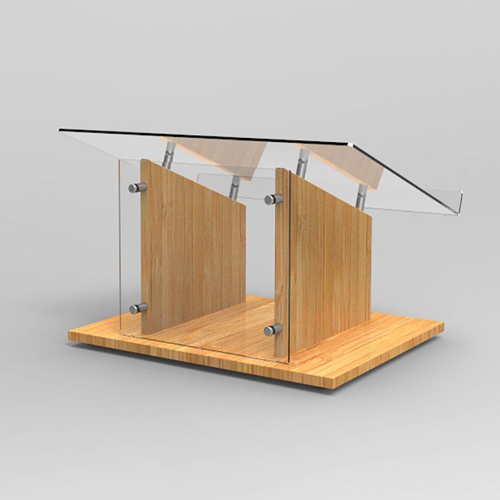 Premium Desktop Lectern | Wood & Acrylic | Luminati