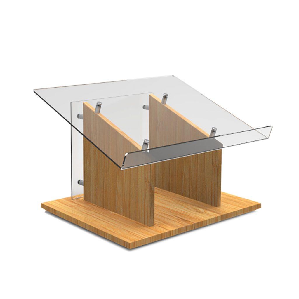 Premium Desktop Lectern | Wood & Acrylic | Luminati