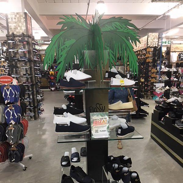 Floor Standing Shoe Display | Bespoke Retail Shelving | Luminati