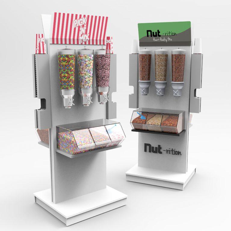 Bespoke Gravity Dispenser Displays | Food Dispensers | Luminati