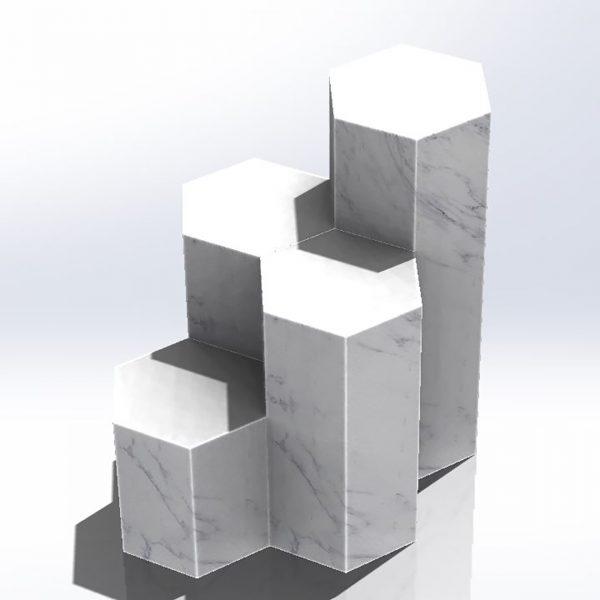 Hexagonal Retail Display Plinths | Luminati