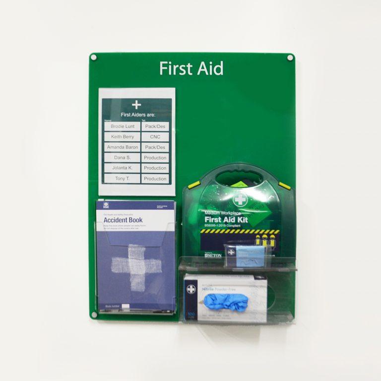 Wall Mounted First Aid Kit Board | Health & Safety Board