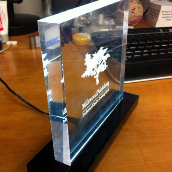 Illuminated Engraved Display Blocks | Acrylic Display Blocks