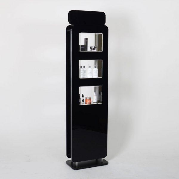 Cosmetic Display Stand | Freestanding Retail POS | Black, White