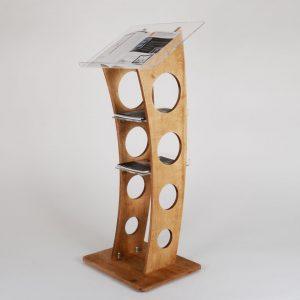 Curved Wooden Lectern | For Lectures, Presentation & Church