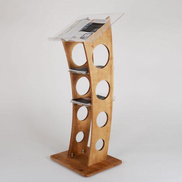 Curved Wooden Lectern | For Lectures, Presentation & Church