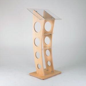 Curved Wooden Lectern | For Lectures, Presentation & Church