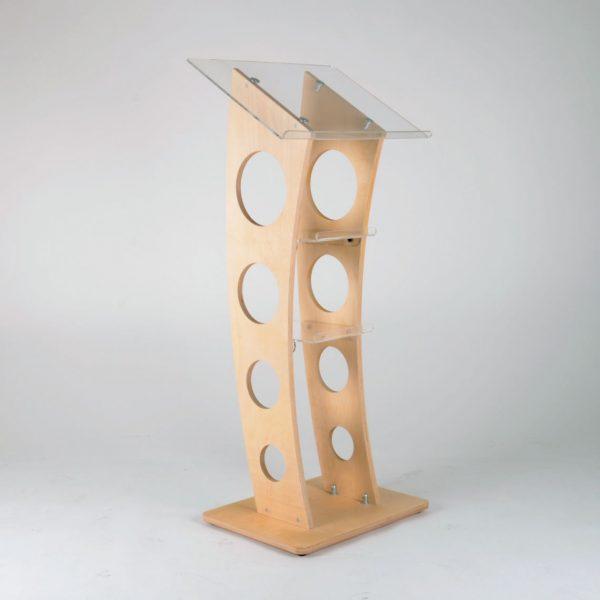 Curved Wooden Lectern | For Lectures, Presentation & Church