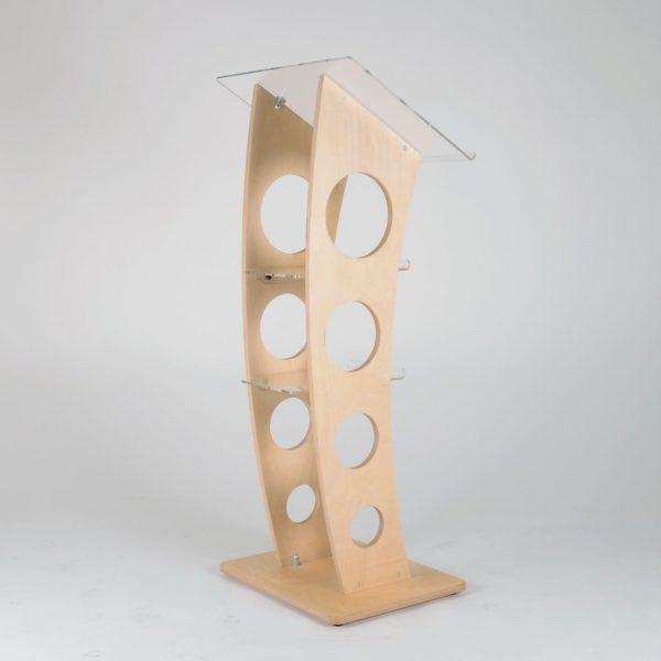 Curved Wooden Lectern | For Lectures, Presentation & Church