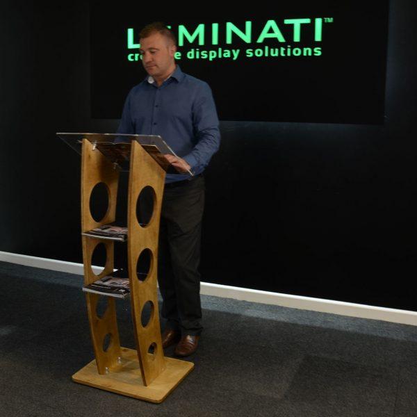 Curved Wooden Lectern | For Lectures, Presentation & Church