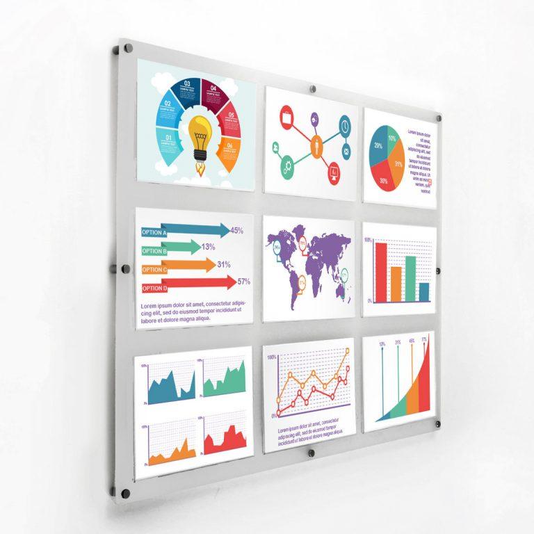 A4 Acrylic Notice Boards | A4 Pocketed Notice Display | Luminati