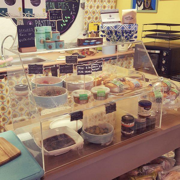 Acrylic Food Display Case with Shelf | Up To 2 Metres Wide