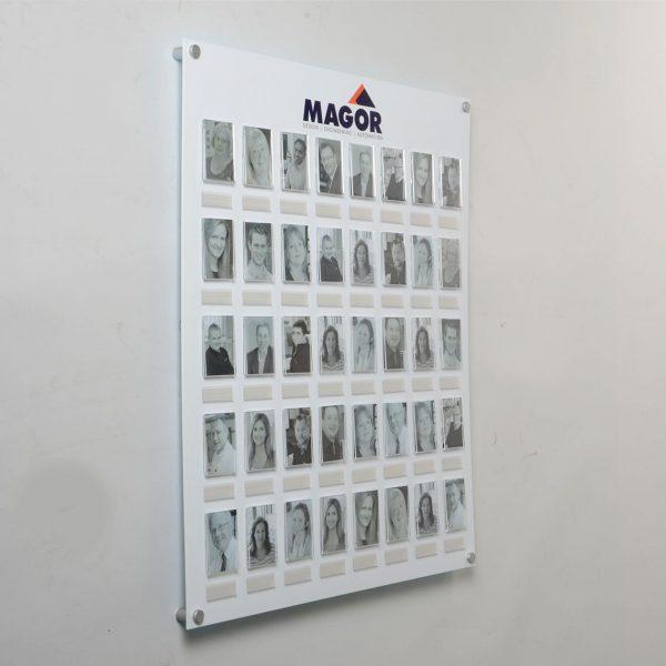 Branded Staff Photo Board with Name Pockets | Luminati