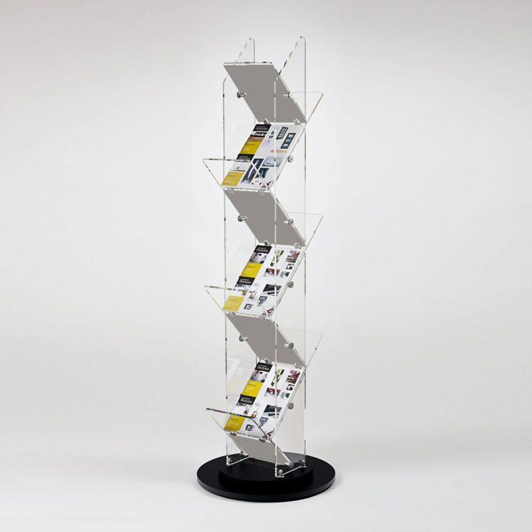 Rotating Brochure Display Stand | Acrylic Display Rack | Luminati
