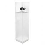 Weighted Plinth With Mirrored Top and Clear Display Case | Lockable