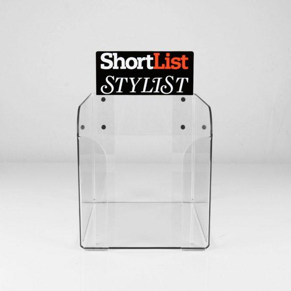 Acrylic Countertop Dump Bin with Print | A4, A5, B4, B5, Tabloid