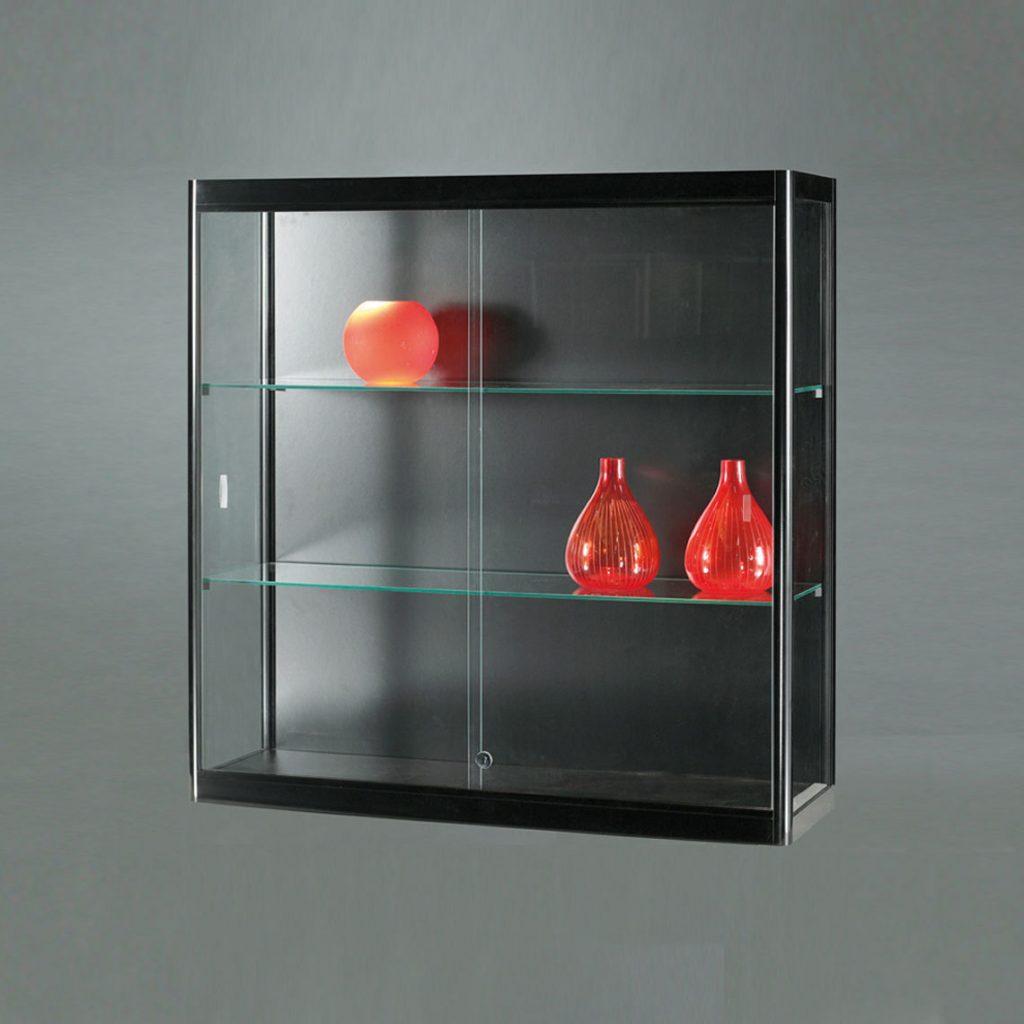 Wall Mounted Display Cabinet & Cases | Black, Silver | Luminati