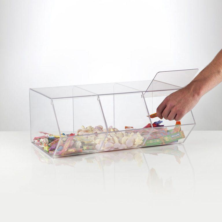 Pick and Mix Dispenser | Acrylic Food Bin with Lid | From £40.10