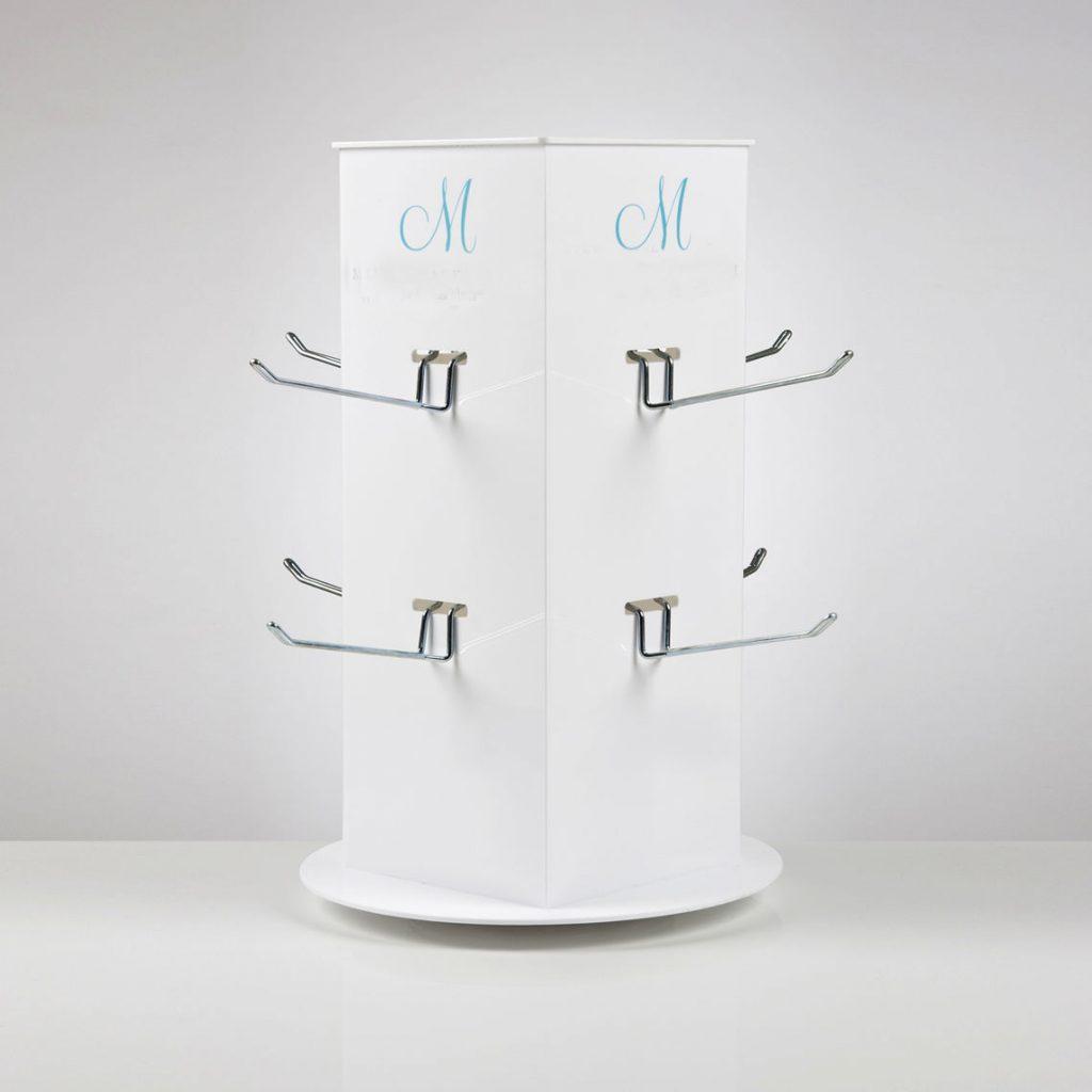 Counter Top Hooks Display Stand | Rotating POS for Small Items