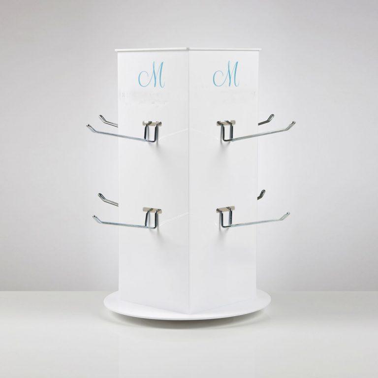 Counter Top Hooks Display Stand | Rotating POS for Small Items