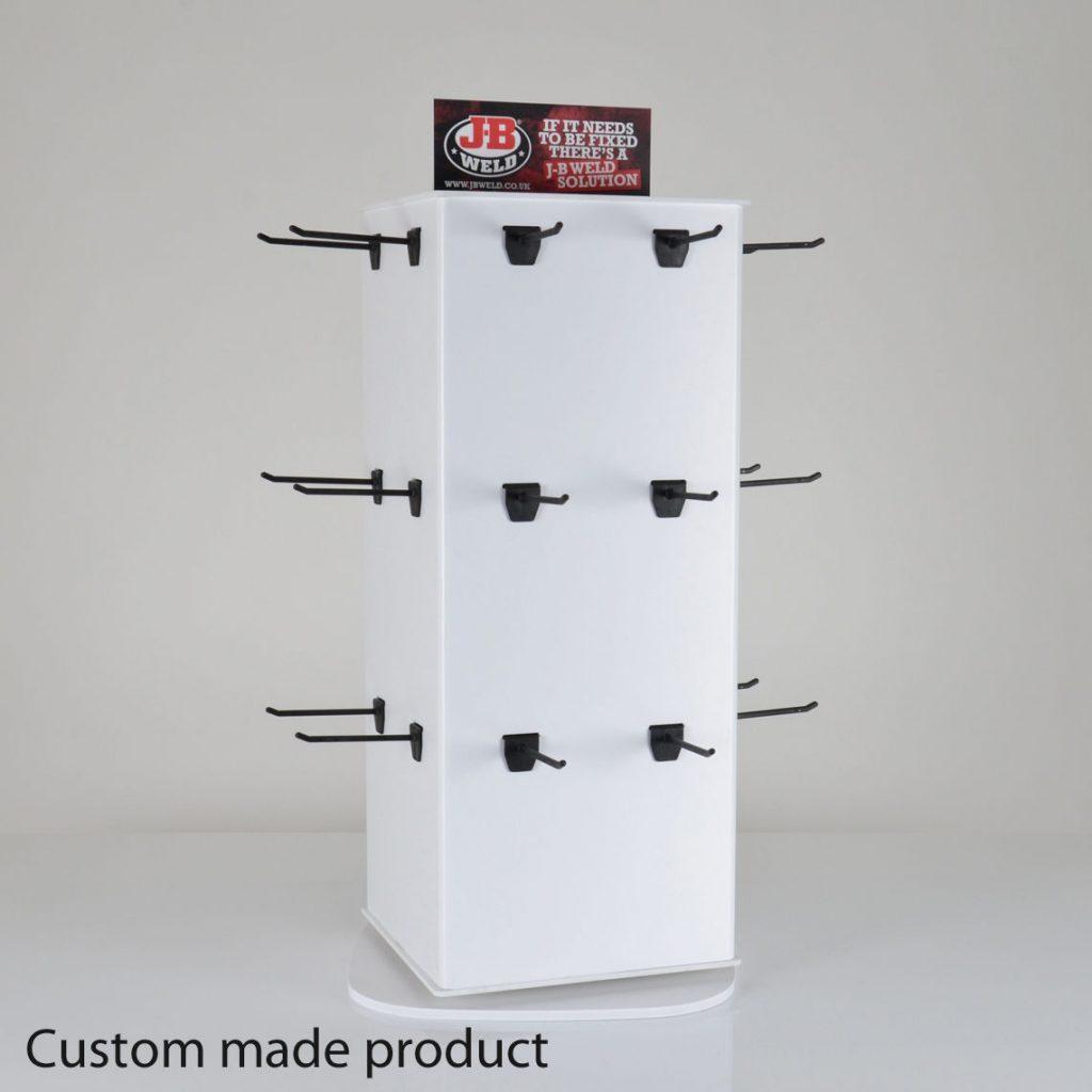 Counter Top Hooks Display Stand | Rotating POS for Small Items