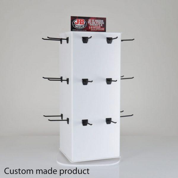 Counter Top Hooks Display Stand | Rotating POS for Small Items