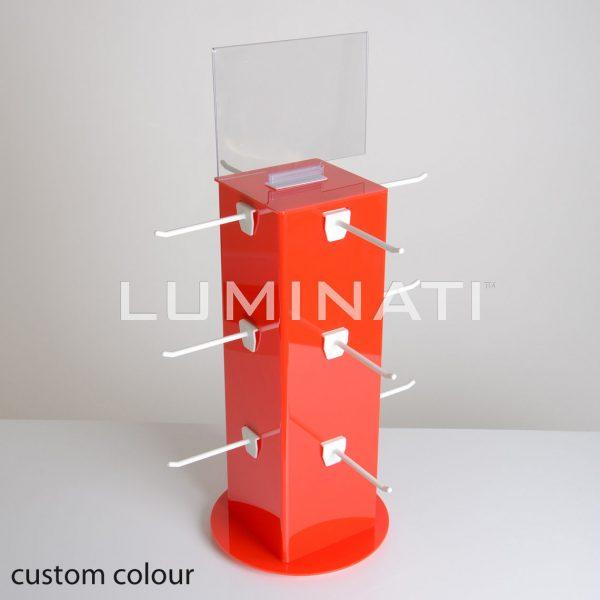 Counter Top Hooks Display Stand | Rotating POS for Small Items