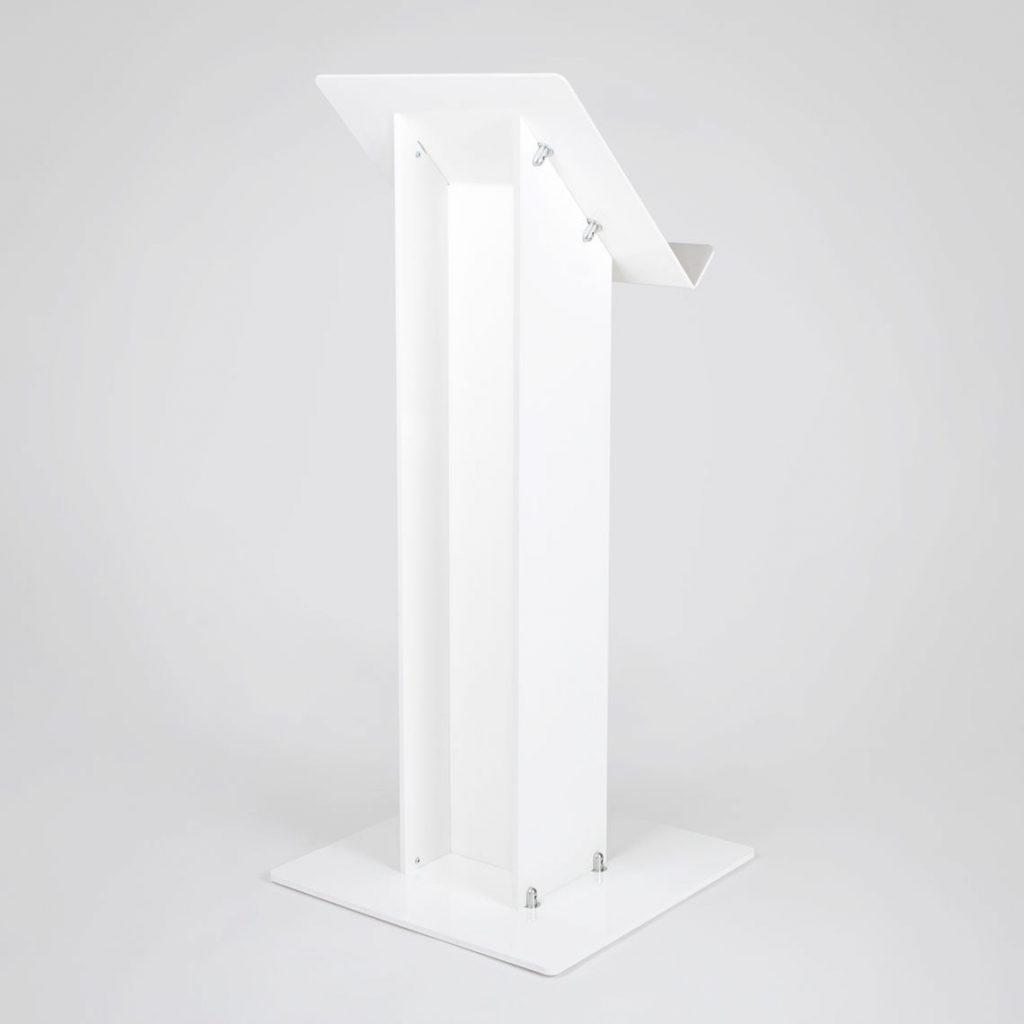 White Lectern | Luminati Display Solutions