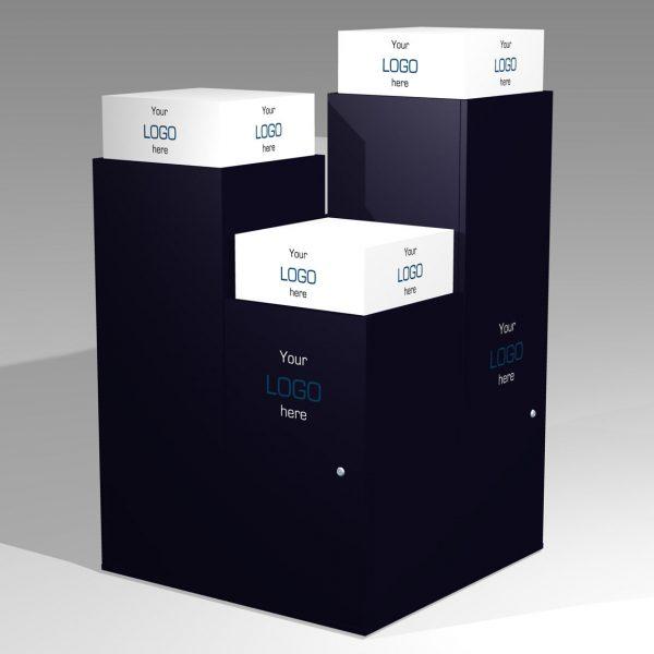 Branded Exhibition Display Plinths | Bespoke | Luminati