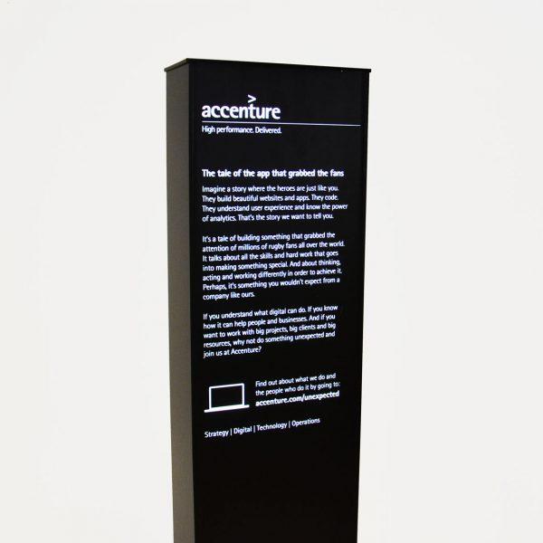 Custom Wayfinding Display Totem | LED Lighting & Digital Print