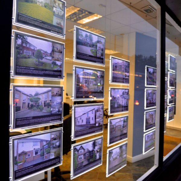 LED Light Pockets | Estate Agents Window Display | Luminati