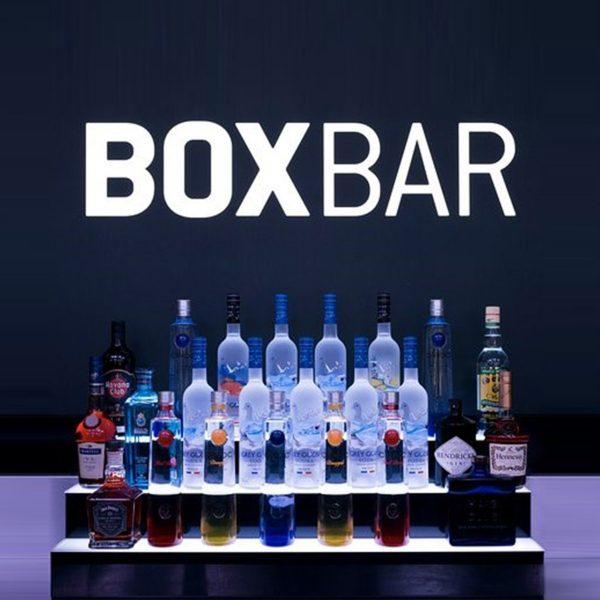 Tiered LED Illuminated Back Bar Display | LED bottle Display