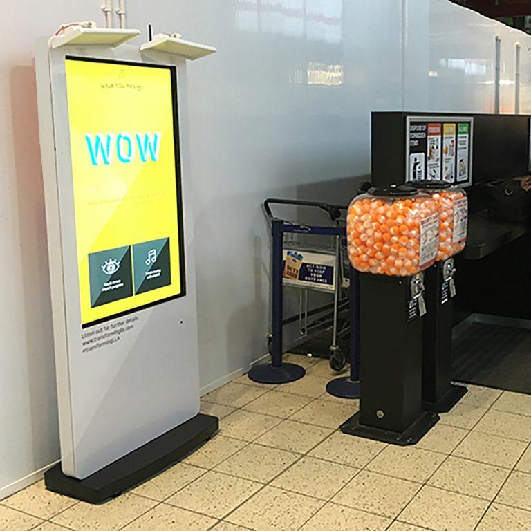 Freestanding Interactive Digital Touch Screen