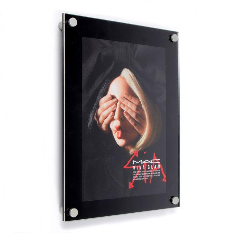Black Picture or Poster Frame | Wall Mounted Acrylic Frame