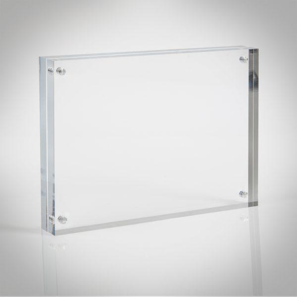 Acrylic Magnetic Photo Block Frame | Free Standing Frames | Luminati