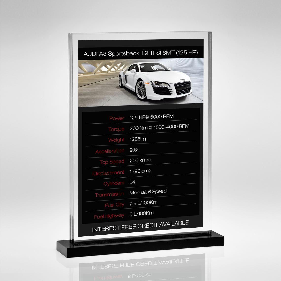 Acrylic Poster or Sign Holder | Freestanding, Countertop