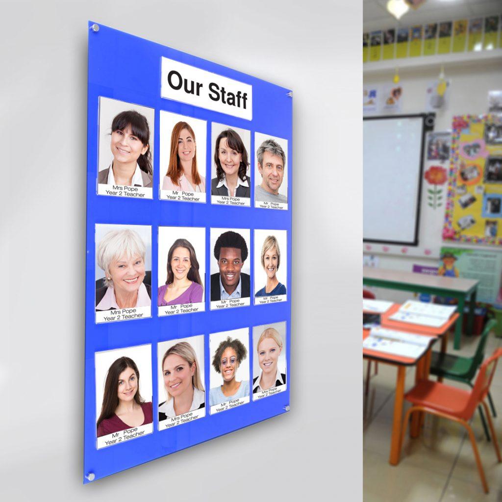 Staff Photo Display Boards | A6 & A5 Photo Pockets | From £117.13