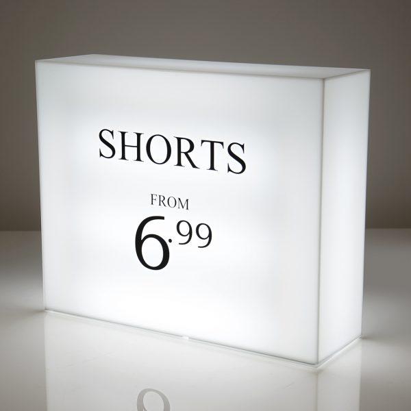 Retail Lightbox Display | Double Sided Lightbox Cube | Luminati