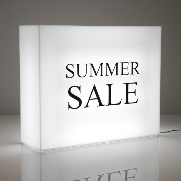 Retail Lightbox Display | Double Sided Lightbox Cube | Luminati