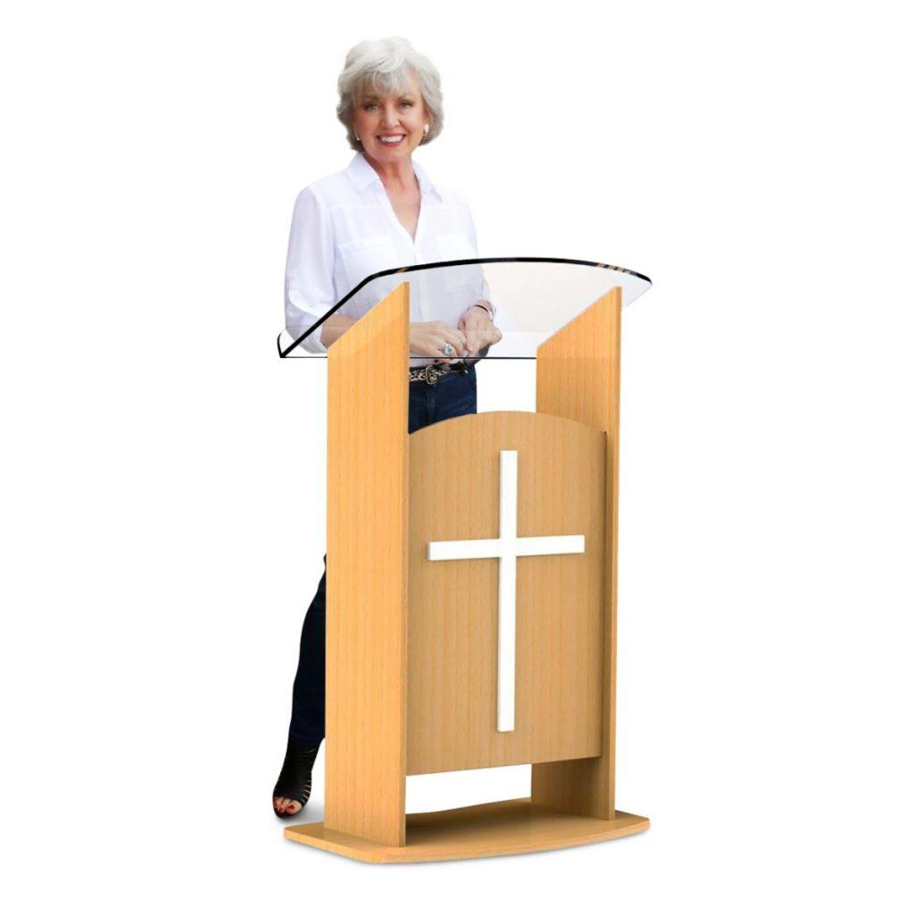 Church Lectern & Pulpit | Wood & Acrylic Lectern For Churches | Luminati