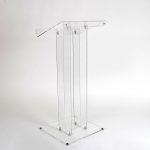 Perspex Acrylic Lectern | Optional Faschia & Shelf | Luminati