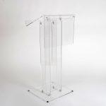 Perspex Acrylic Lectern | Optional Faschia & Shelf | Luminati