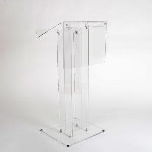 Perspex Acrylic Lectern | Optional Faschia & Shelf | Luminati