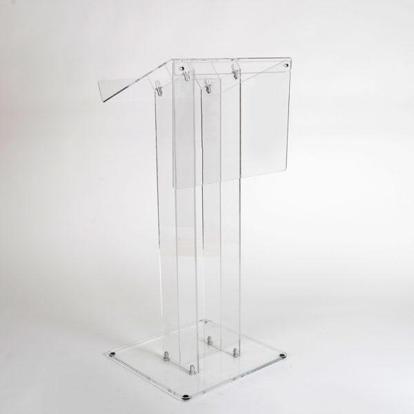 Perspex Acrylic Lectern | Optional Faschia & Shelf | Luminati