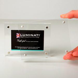 Business & Membership Card Acrylic Block Frame | Magnetic Frame